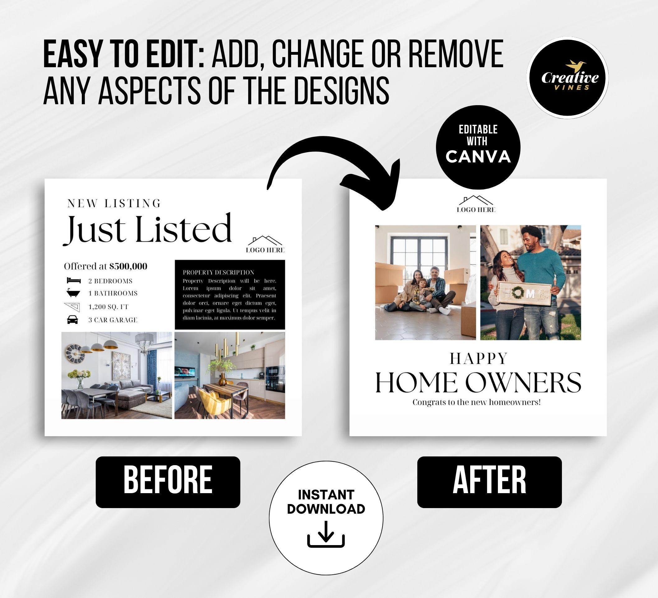 August Real Estate Templates, August Realtor Social Media Posts Real ...