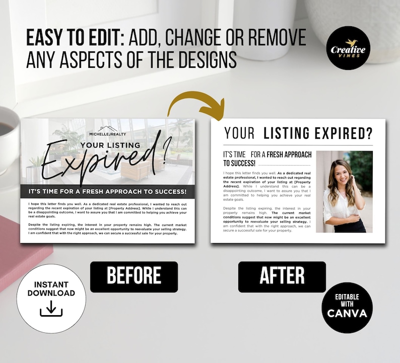 Expired Listing Postcard, Listing Expired, Real Estate Marketing, Real Estate Template ...