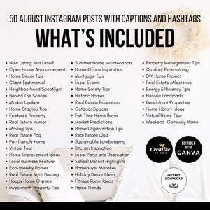 August Real Estate Agent Social Media Posts, Real Estate Instagram Post ...