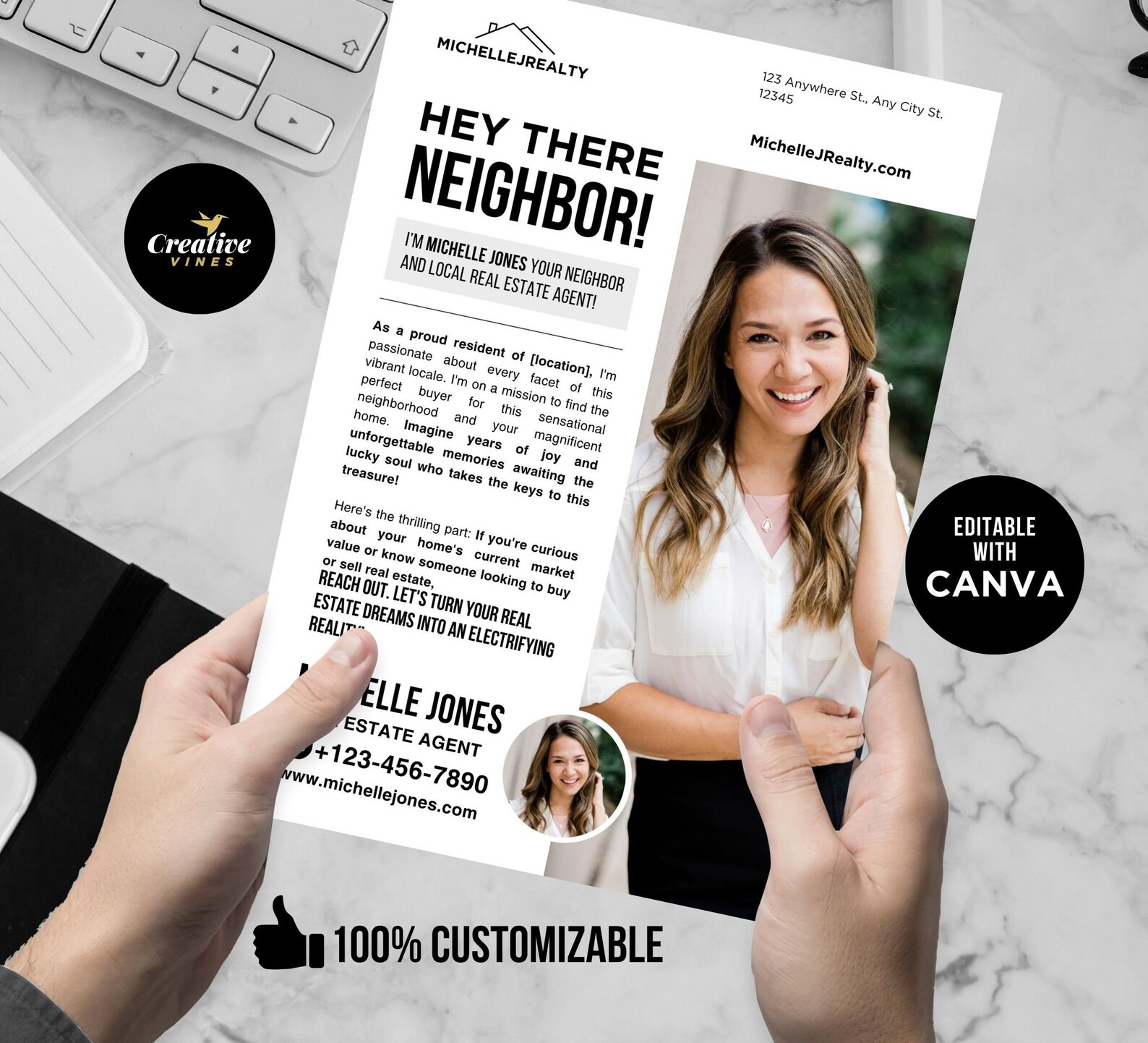 Real Estate Introduction Bundle, Hello Neighbor Letter Postcard ...