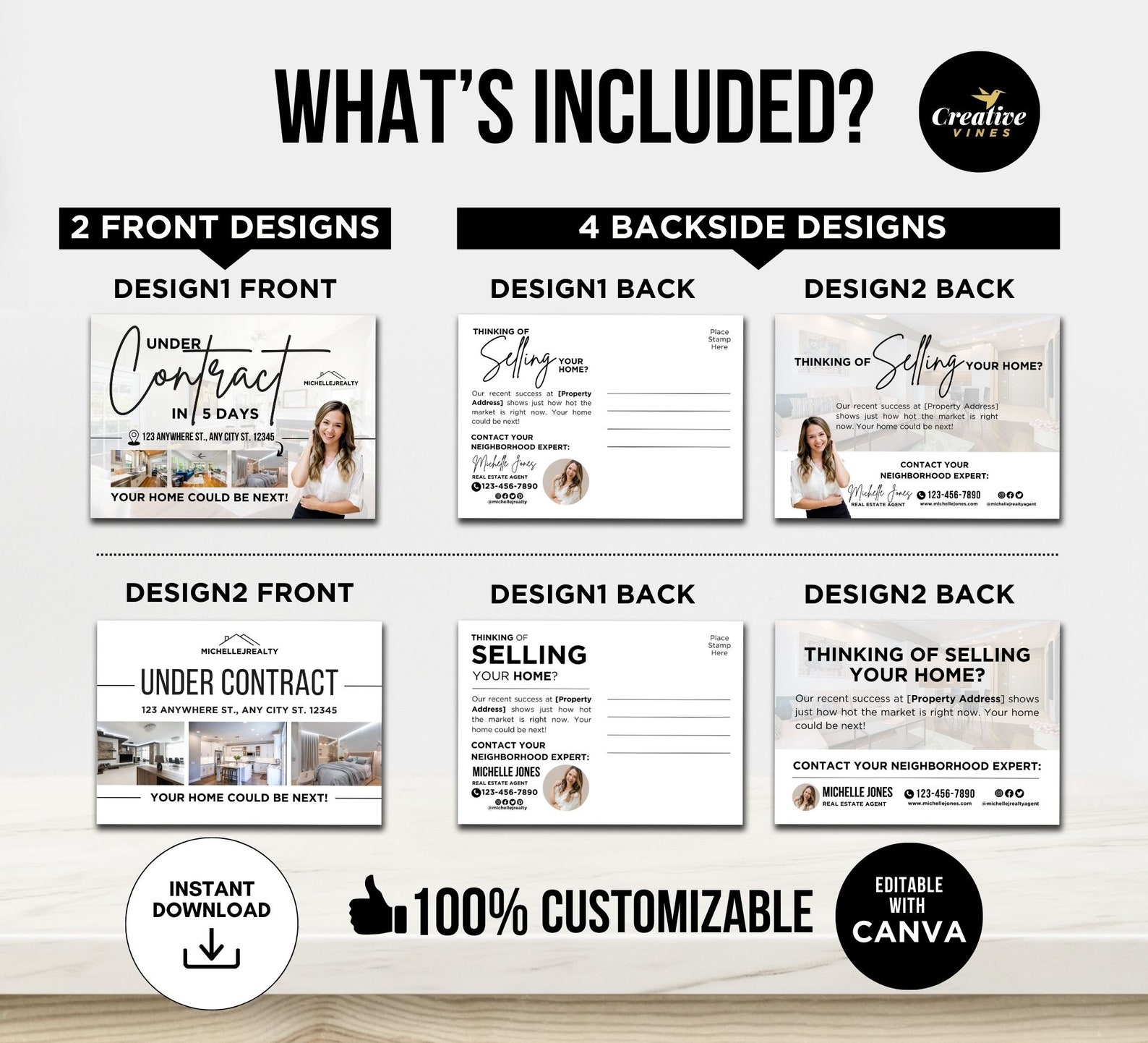 Under Contract Real Estate Postcard, Under Contract Postcard, Real ...