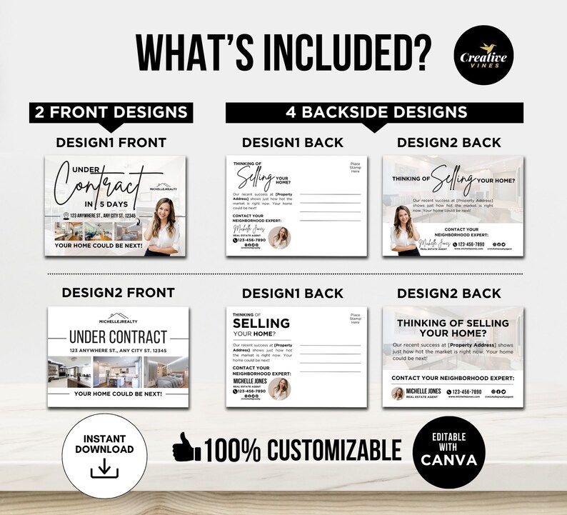 Under Contract Real Estate Postcard, Under Contract Postcard, Real ...