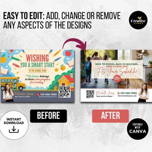 Back to School Postcard for Realtor Back to School Real Estate Postcard ...