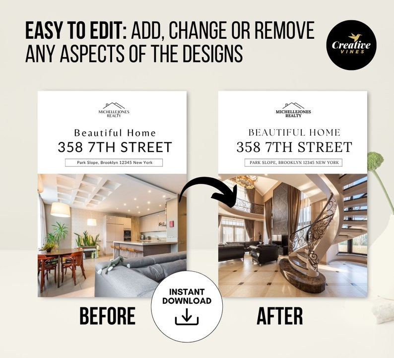 Business Luxury Property Brochure 4 Pages Listing Template, Editable ...