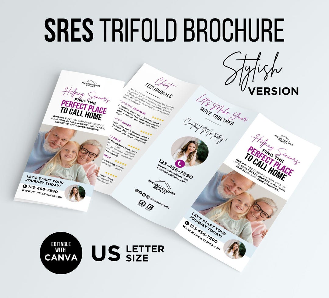 SRES Brochure Senior Real Estate Agent Introduction Trifold Brochure ...