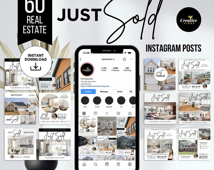 20 Just Sold Instagram Posts, Just Sold Social Media Posts, Real Estate ...