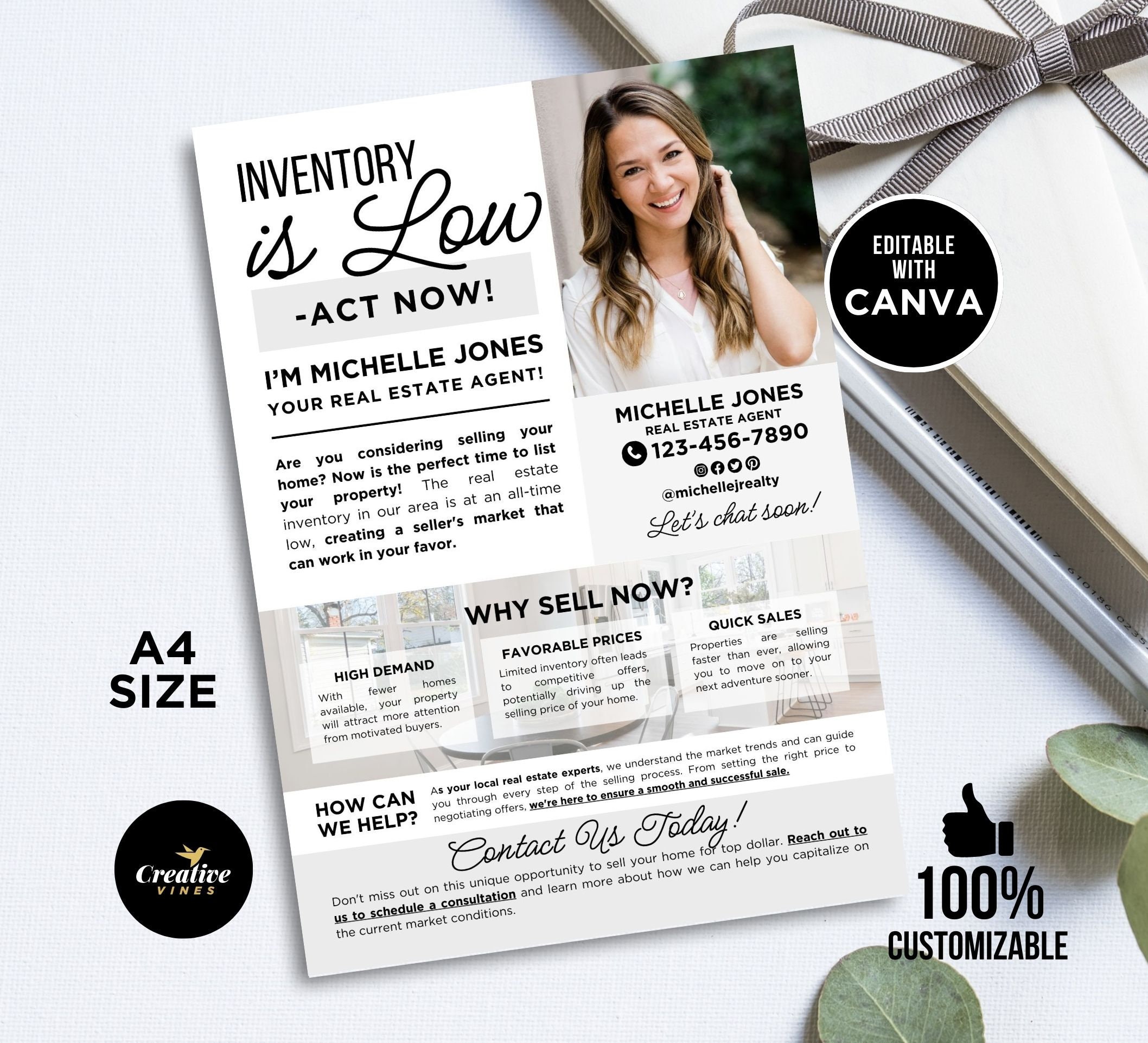 Real Estate Low Inventory Flyer, Inventory is Low Real Estate Flyer ...