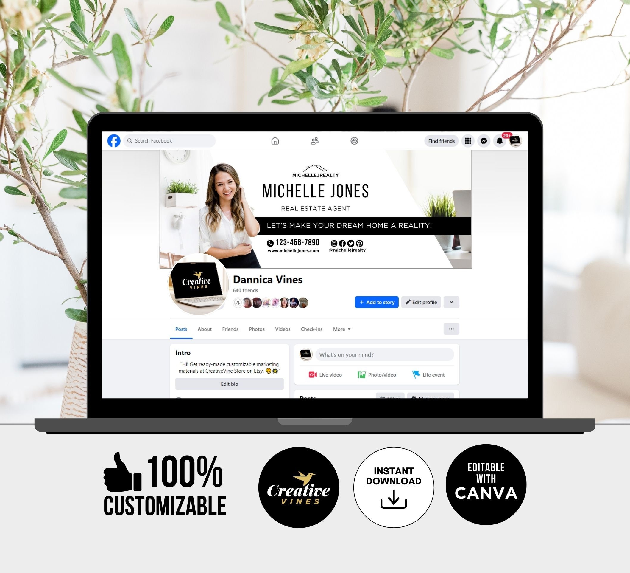 Modern Real Estate Facebook Cover, Minimalist Real Estate Template ...