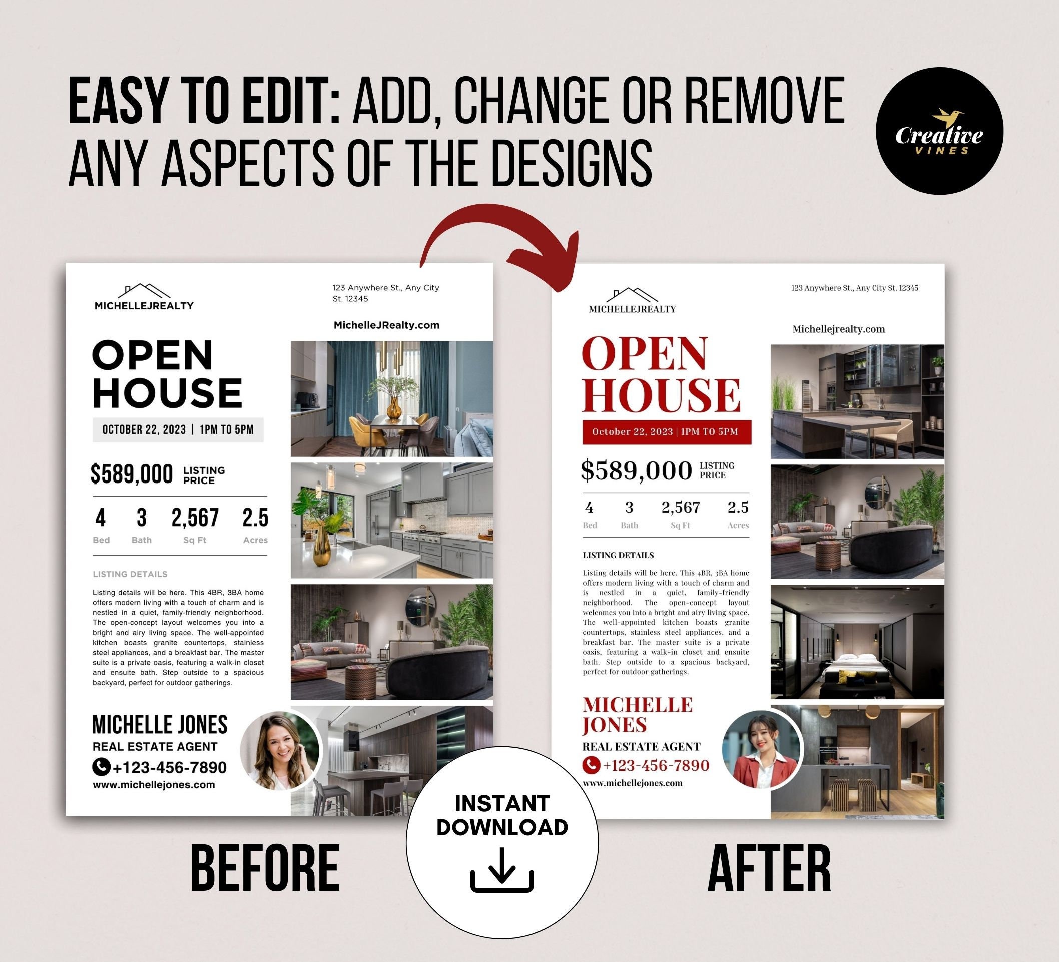 Open House Sign in Sheet Welcome Sign Open House Flyer Realtor Open ...