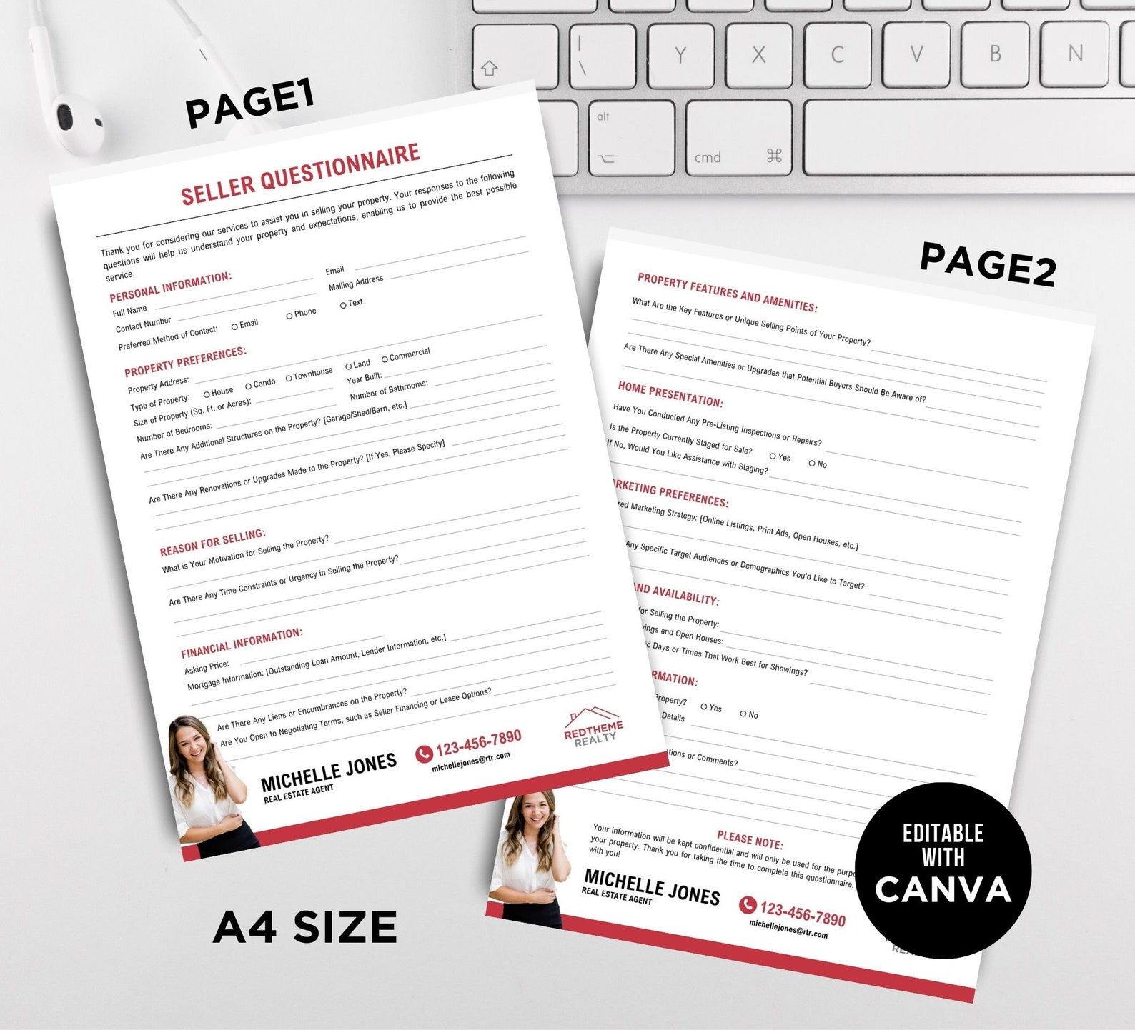 Buyer Questionnaire Seller Questionnaire Tenant Questionnaire Bundle ...