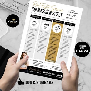 Real Estate Commission Template Real Estate Commission Sheet Real ...