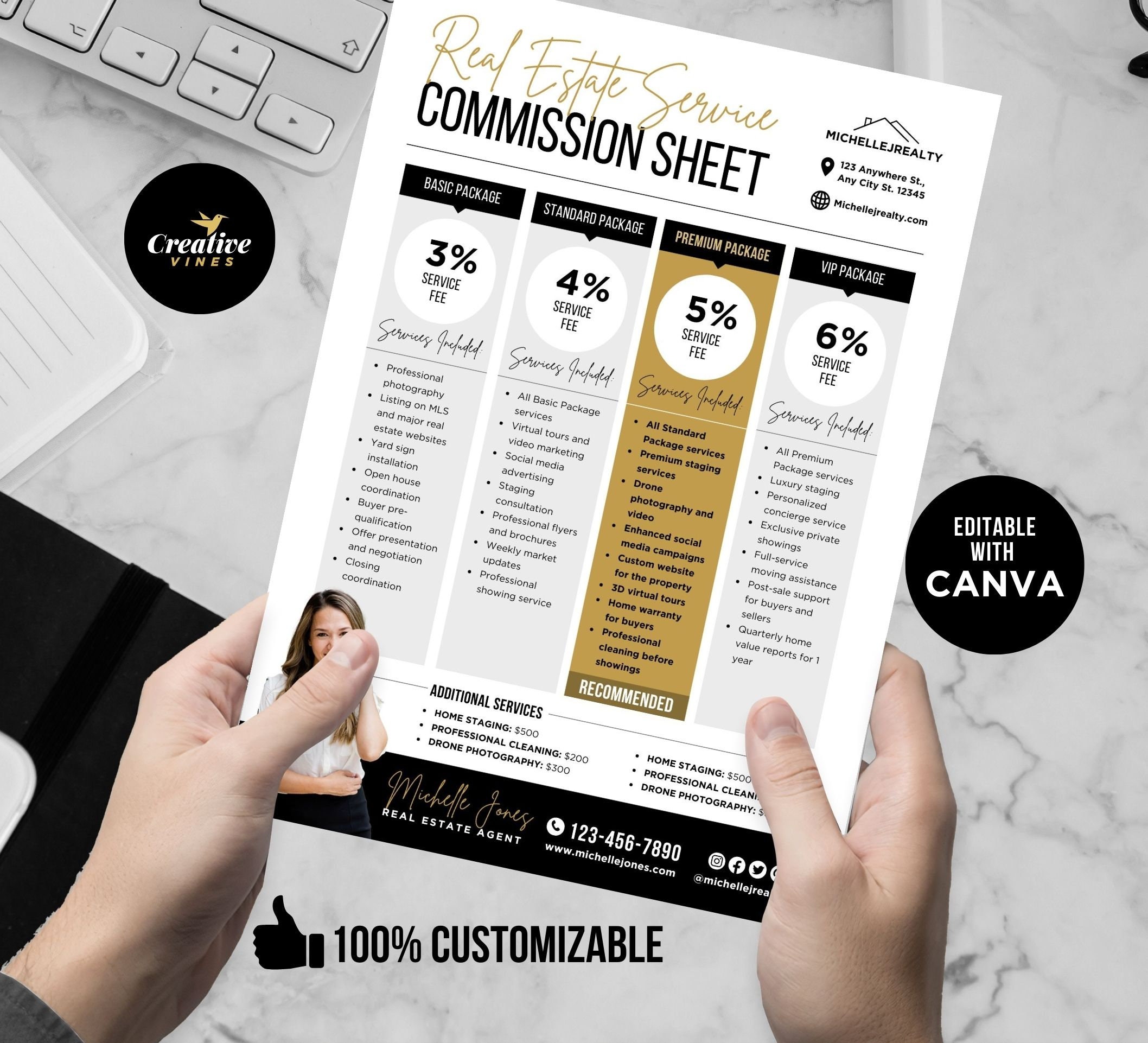 Real Estate Commission Template Real Estate Commission Sheet Real ...