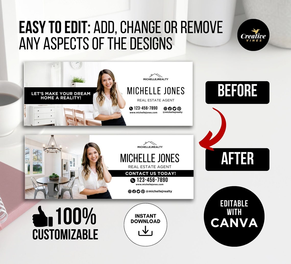 Modern Real Estate Facebook Cover, Minimalist Real Estate Template ...