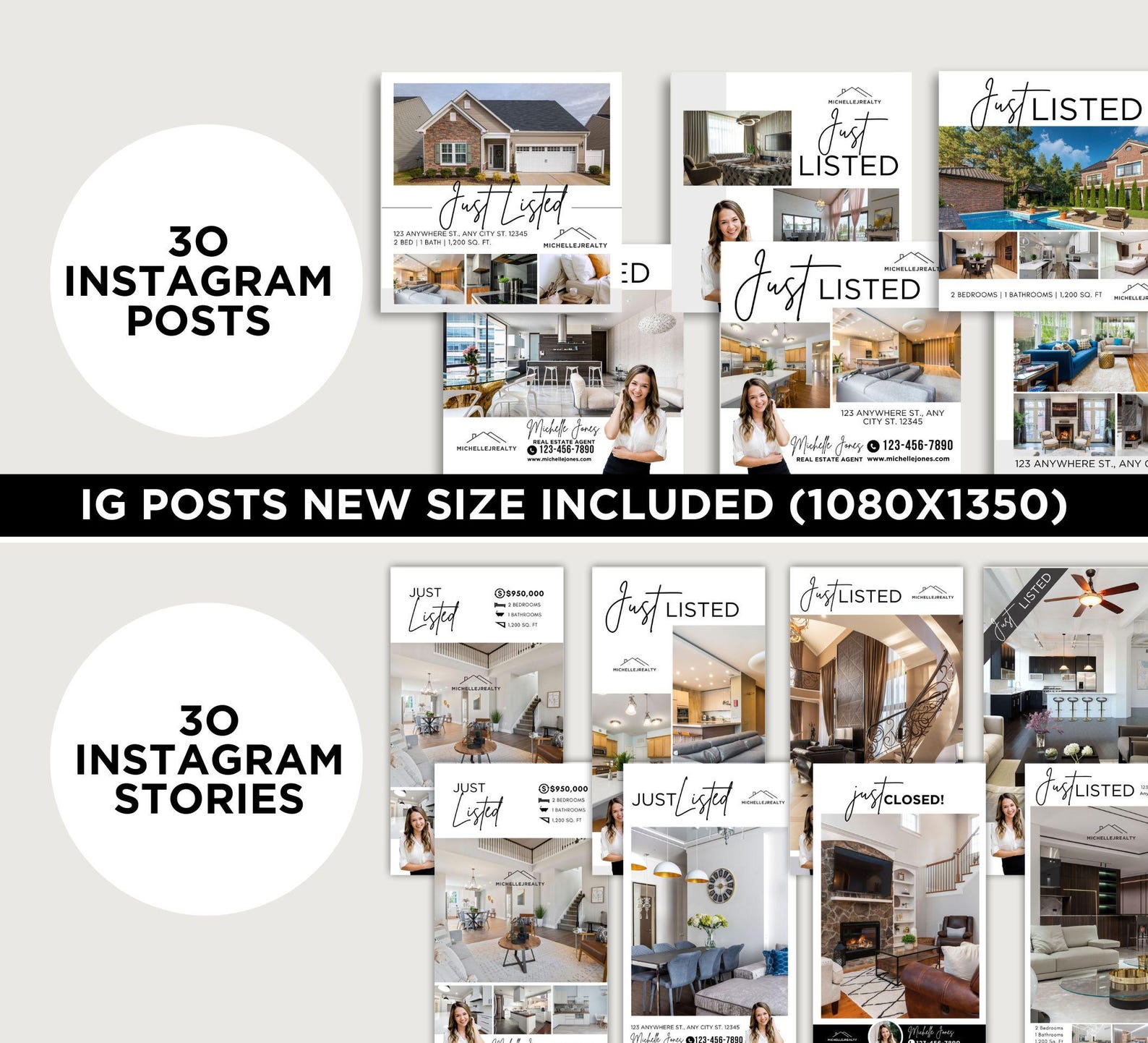 Just Listed Instagram Posts Social Media Bundle Just Listed Instagram ...