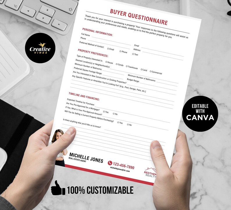 Buyer Questionnaire Seller Questionnaire Tenant Questionnaire Bundle ...