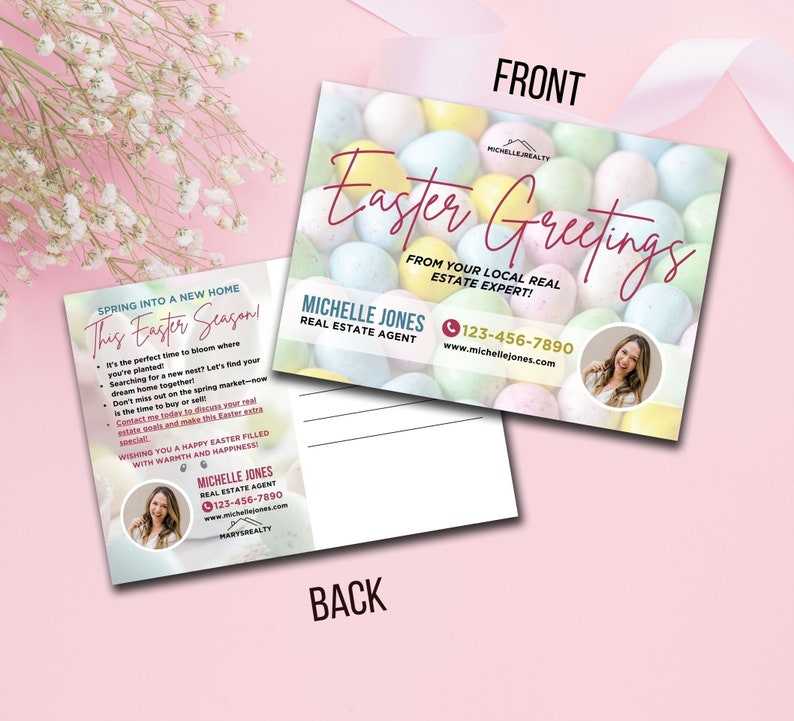 Real Estate Happy Easter Postcard, Hello Spring Greetings, Farming ...