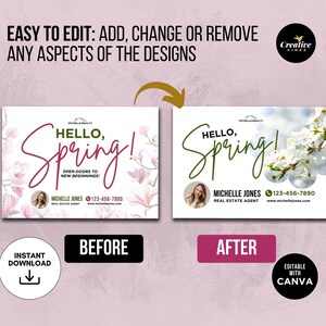 Real Estate Hello Spring Postcard, Realtor Spring Postcard, Spring ...