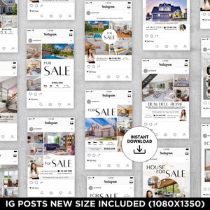 60 for Sale Instagram Posts Real Estate Social Media Listing Update ...