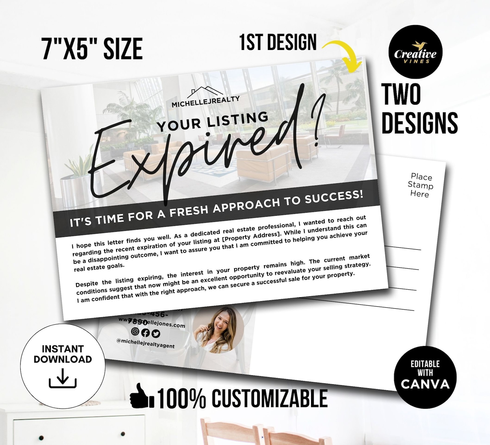 Expired Listing Postcard, Listing Expired, Real Estate Marketing, Real ...