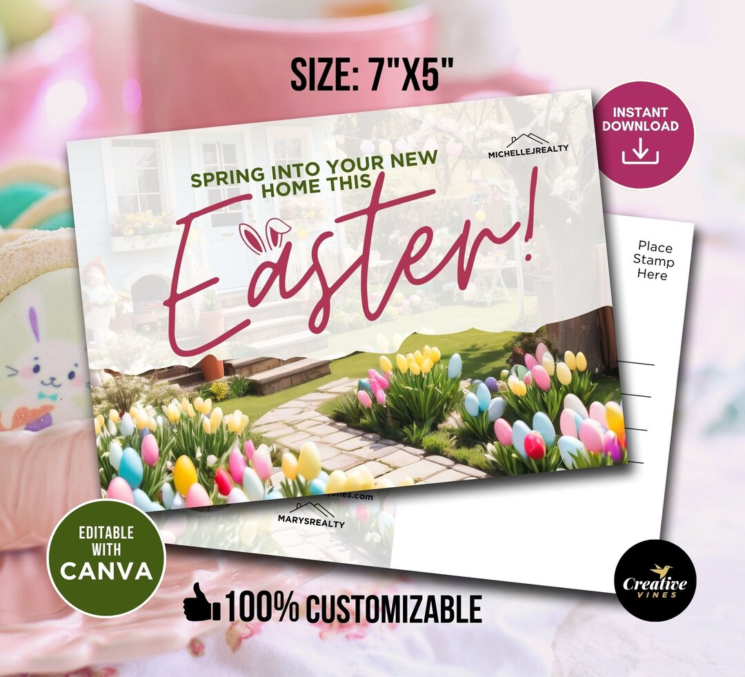 Real Estate Happy Easter Postcard Happy Easter Real Estate Postcard ...