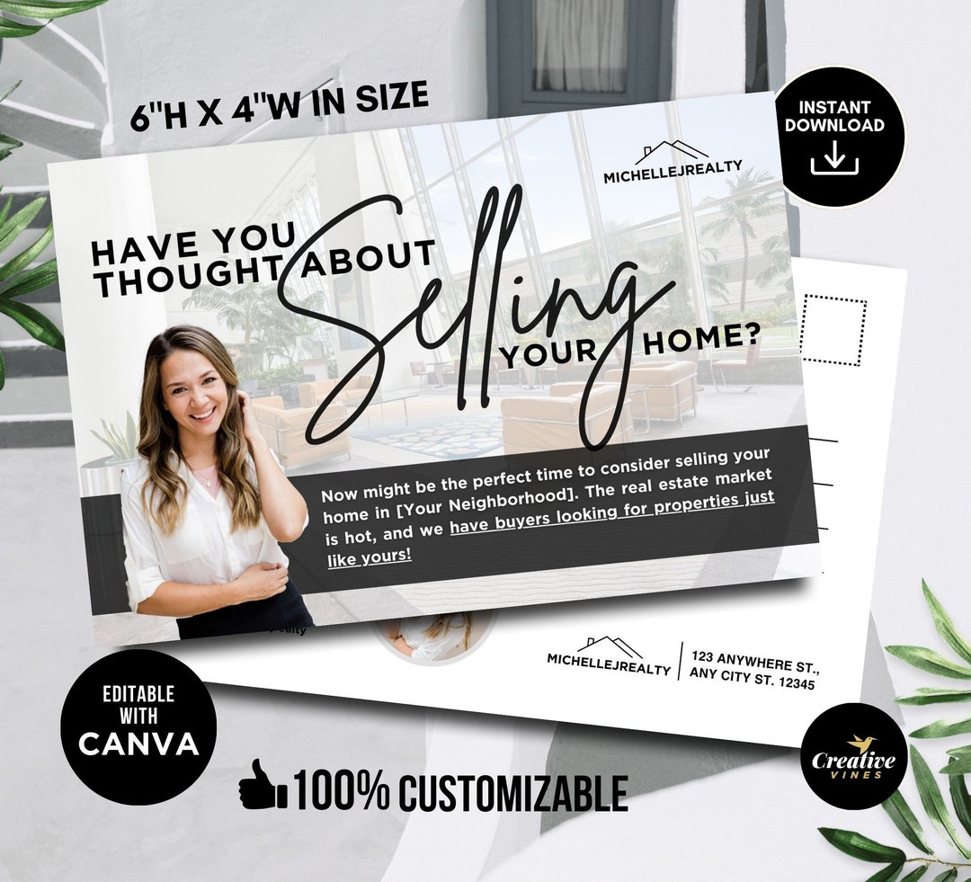 Real Estate Marketing Postcard to Find Potential Sellers, Neighborhood ...