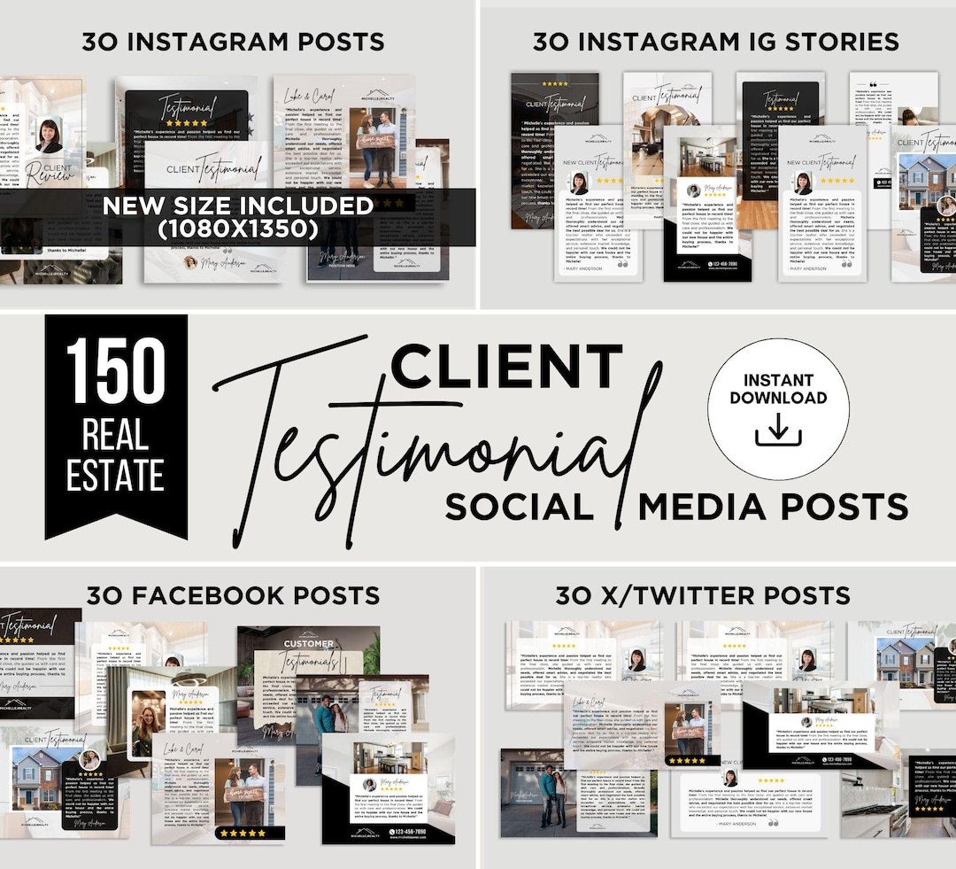 Client Testimonial Social Media Posts Client Review Instagram Client ...