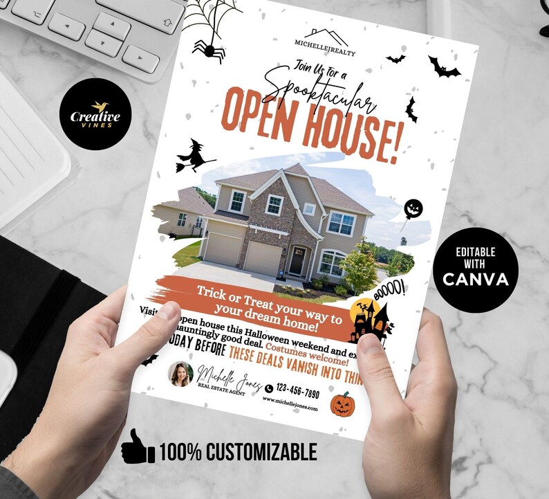 Halloween Real Estate Flyer Bundle Trick or Treat Flyer Real Estate ...