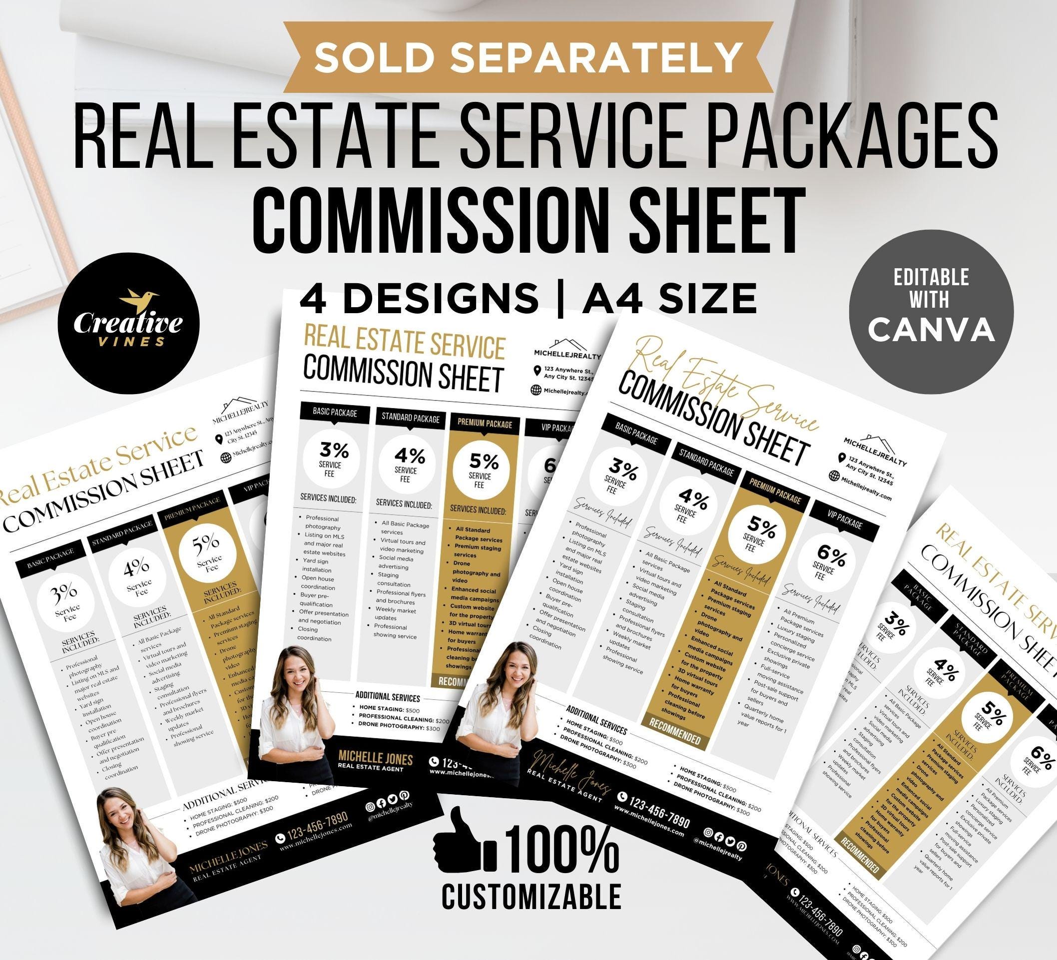 Real Estate Commission Template Real Estate Commission Sheet Real ...