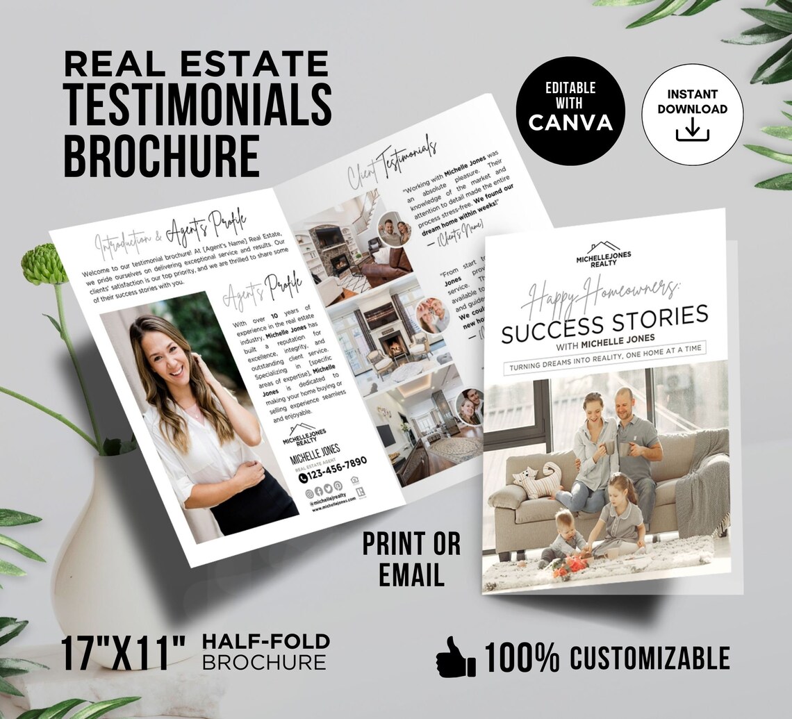 Real Estate Testimonials Brochure Real Estate Marketing Client Reviews ...