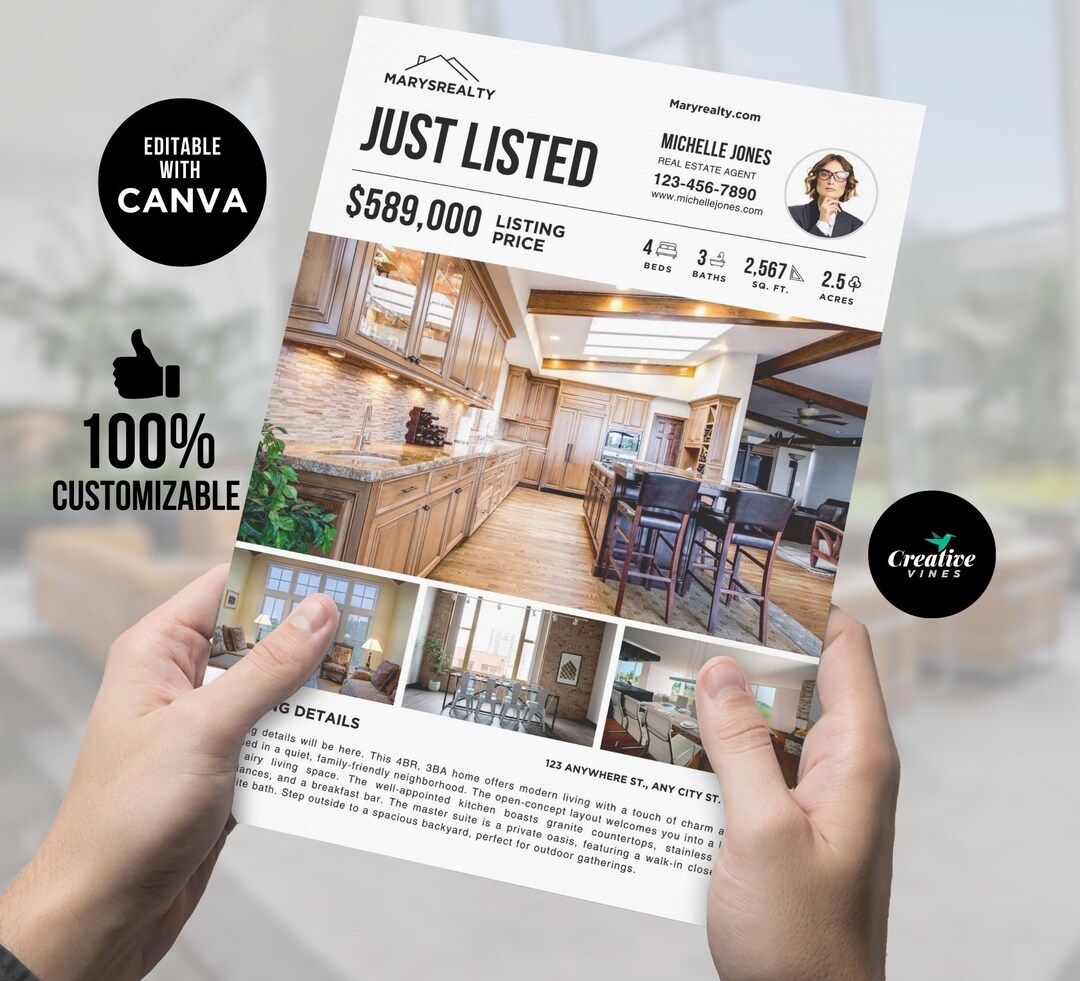 Just Listed Flyer Real Estate Just Listed Flyer Template Real Estate ...