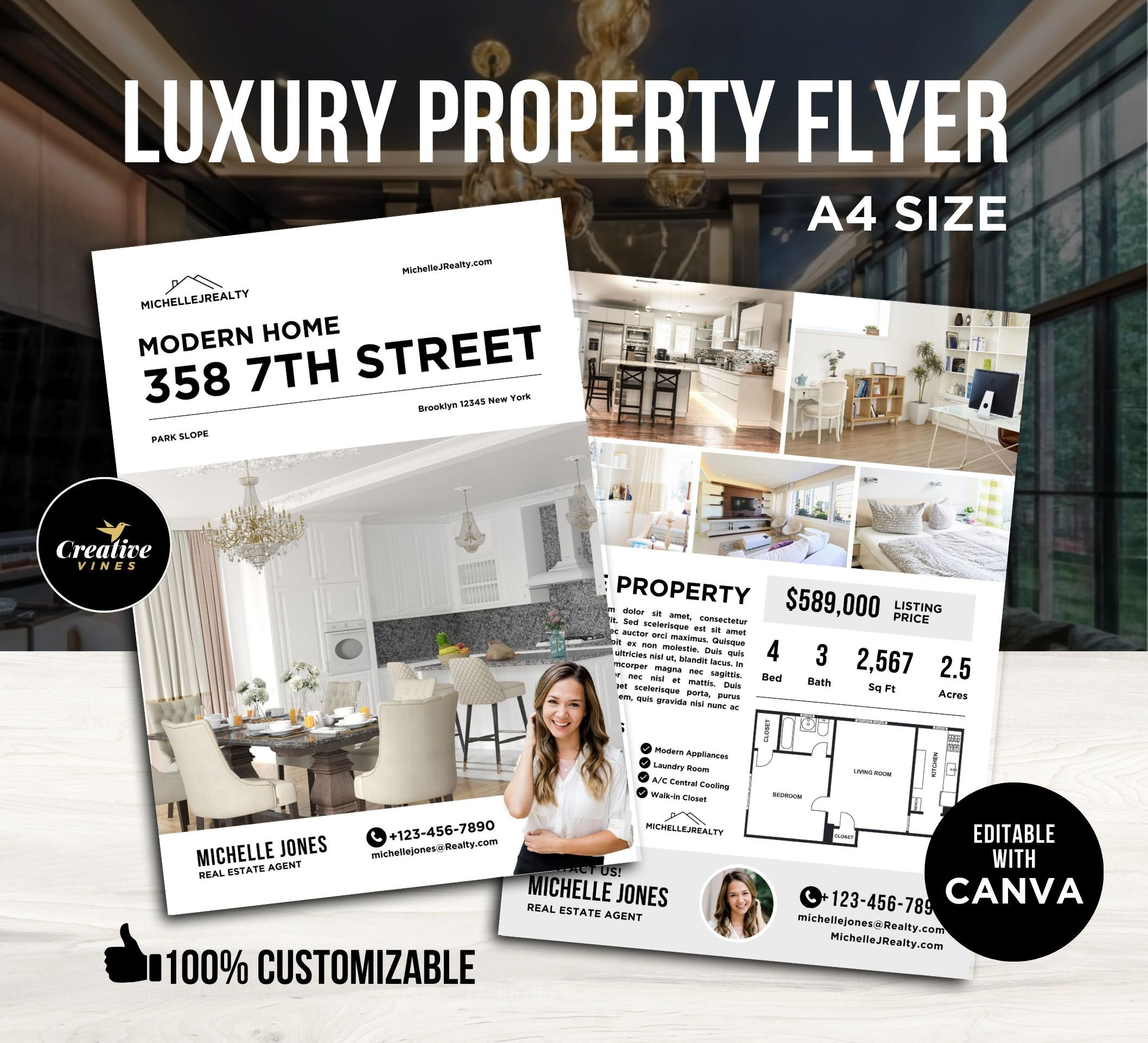Luxury Property Brochure, Real Estate Flyer, Real Estate Marketing ...
