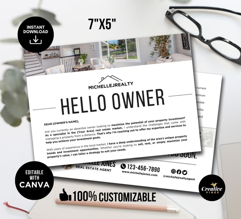 Real Estate Absentee Owner Postcard Absentee Postcard Real Estate ...
