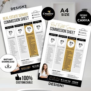 Real Estate Commission Template Real Estate Commission Sheet Real ...