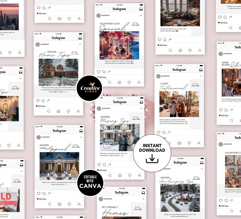 2026 February Real Estate Agent Social Media Posts With Captions and ...