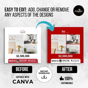 Red Theme Realty Instagram Post Real Estate Instagram Stories Instagram ...