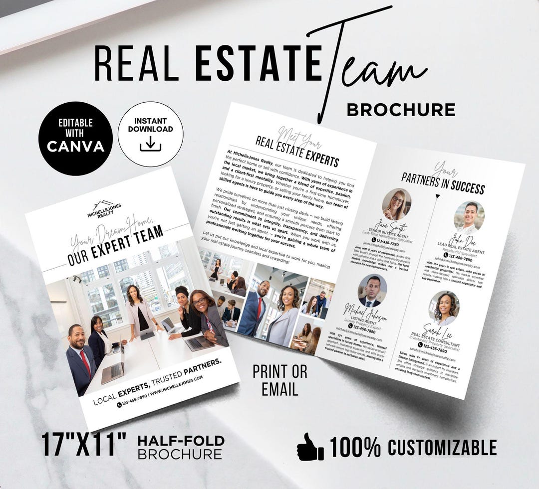 Real Estate Template Agent Bio Brochure Template Real Estate Team Real ...
