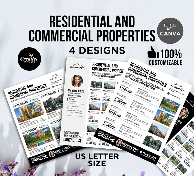 Real Estate Agent Introduction Brochure Real Estate Agent Trifold ...