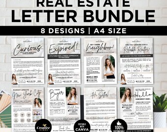 Luxury Real Estate Letter Bundle Realtor Farming Flyer Realtor ...