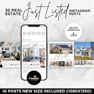 Just Listed Instagram Posts Social Media Bundle Just Listed Instagram ...