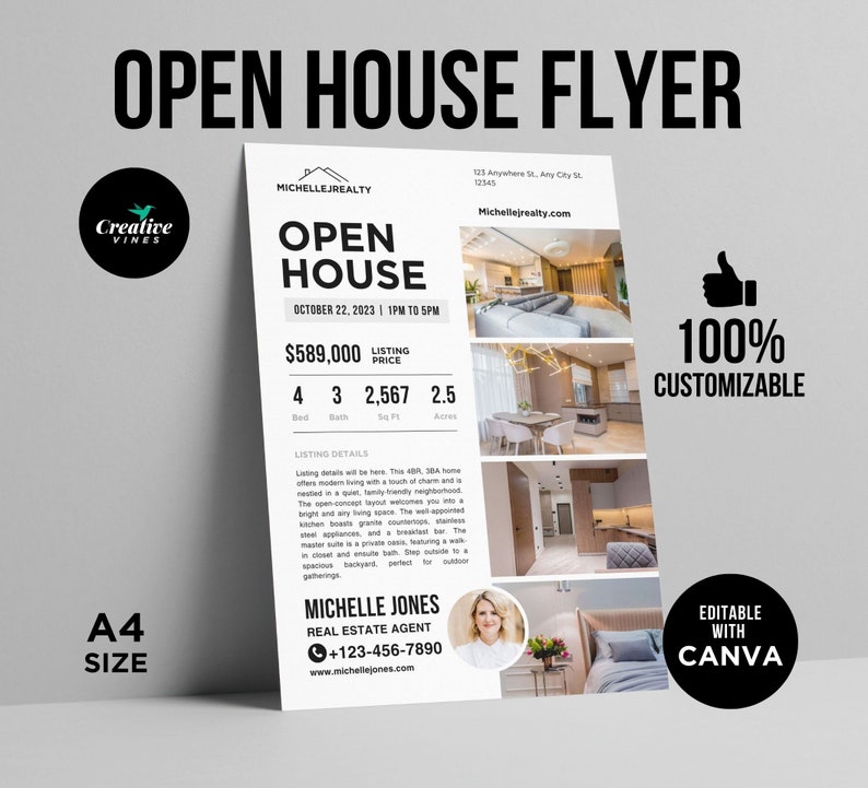 Real Estate Open House Flyer | Open House Flyer | Real Estate Marketing ...