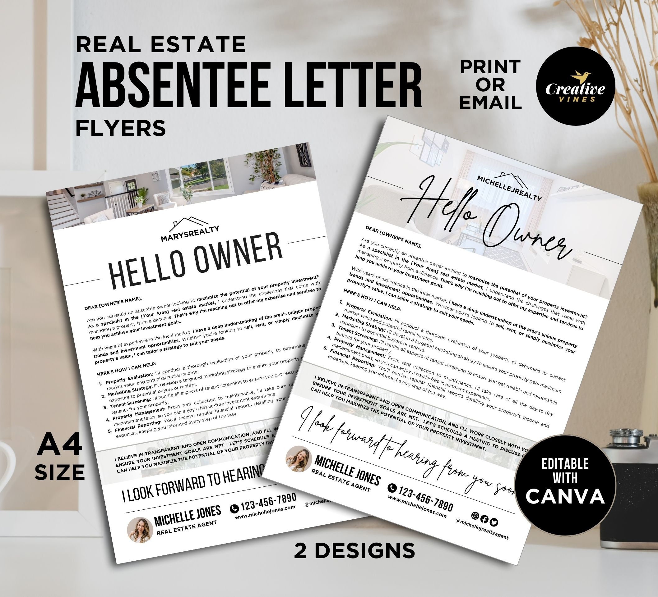 Absentee Letter Absentee Owner Letter Real Estate Letter Template Real ...