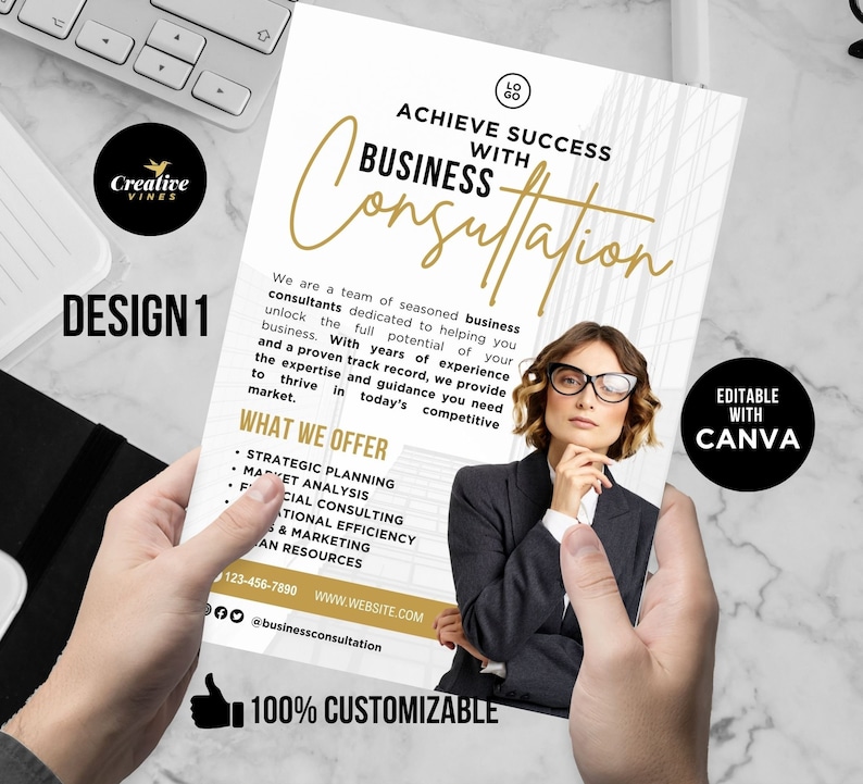 Business Consultation Flyer, Business Flyer, Female Entrepreneur, Business Coaching, Workshop ...