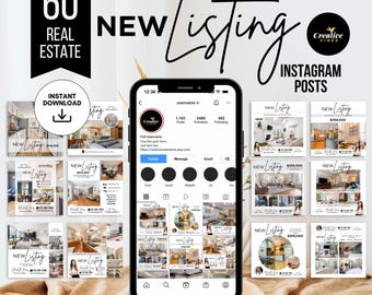 New Listing - Real Estate Canva Template - Etsy