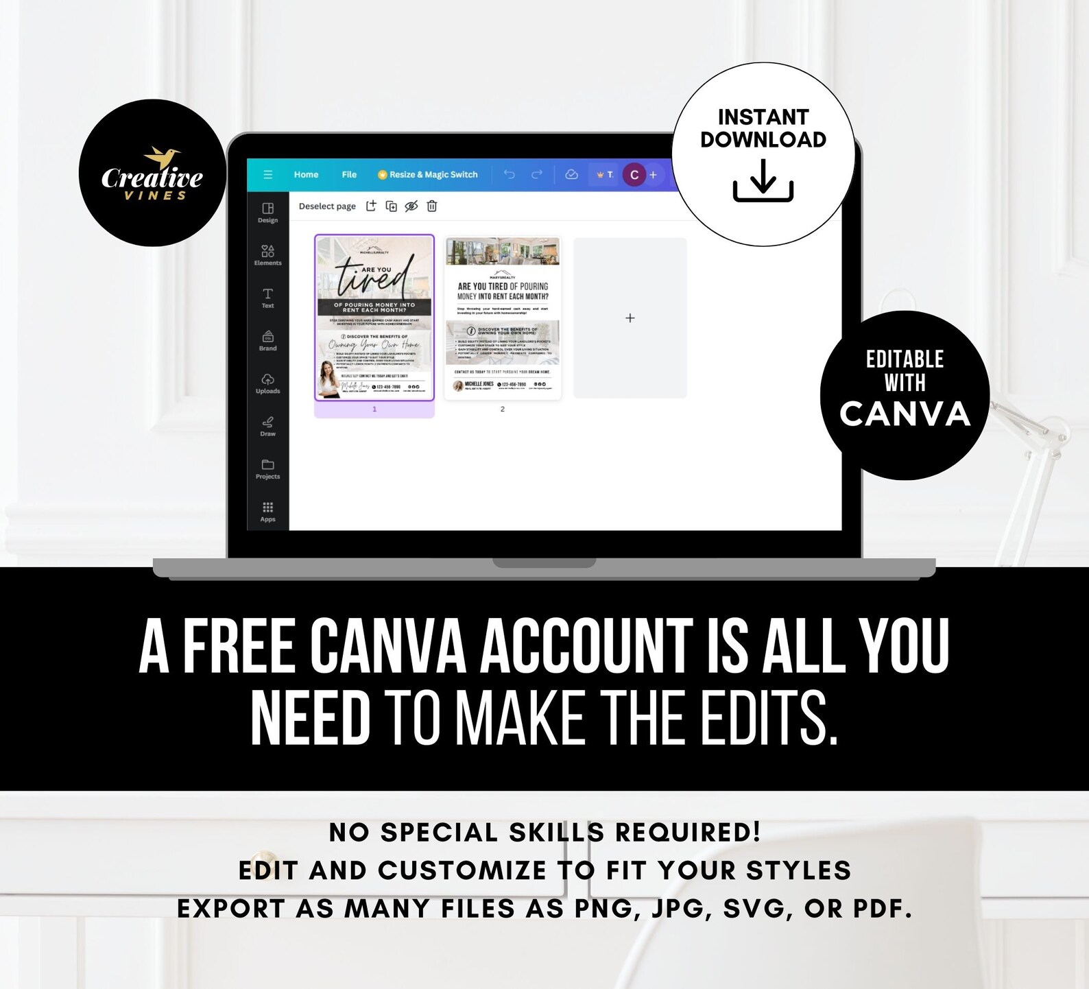 Tired of Renting Real Estate Flyer, Why Rent Flyer Template, Real ...