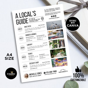 Real Estate Local Guide Flyer Template, Welcome Guide, City Guide Flyer ...