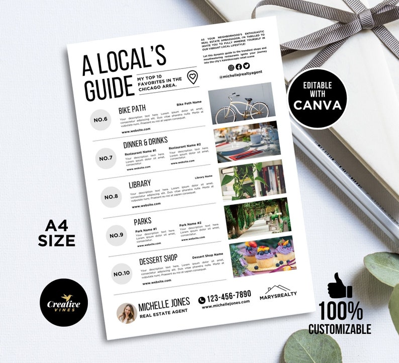 Real Estate Local Guide Flyer Template, Welcome Guide, City Guide Flyer ...