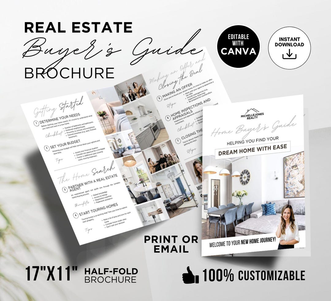 Real Estate Buyers Guide Brochure Stylish Version Home Buying Process ...