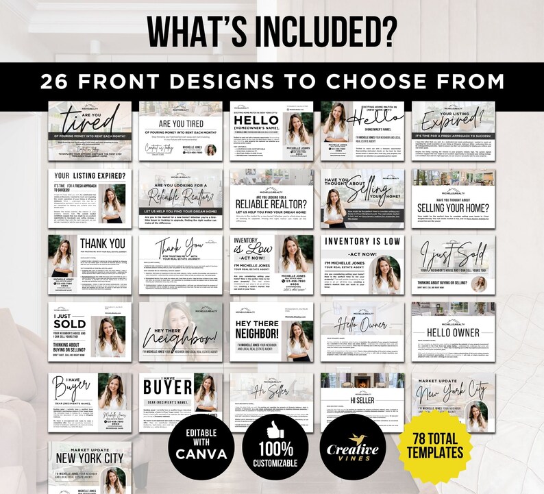 Real Estate Farming Postcard Bundle Prospecting Postcard Bundle Lead ...