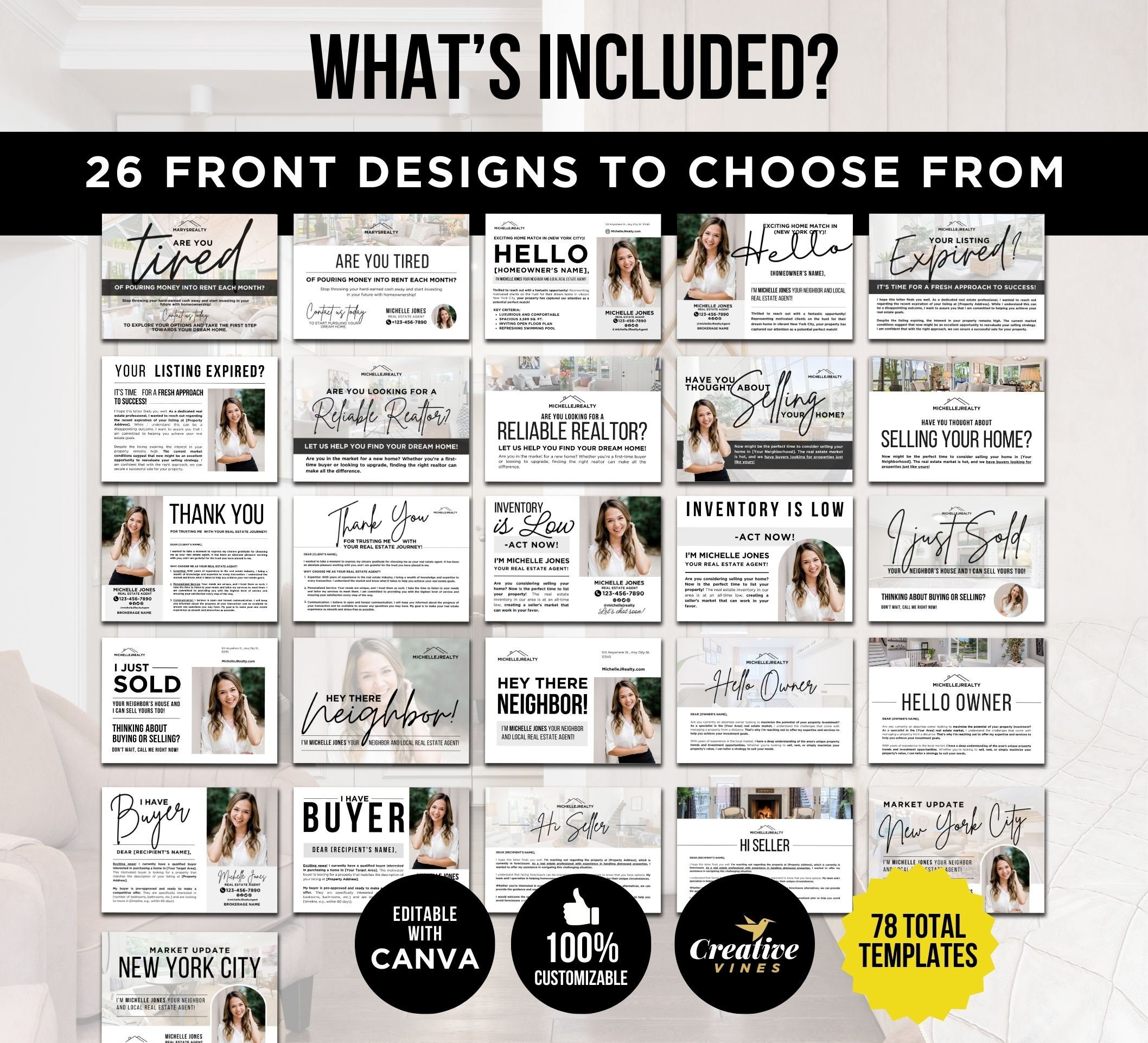 Real Estate Farming Postcard Bundle Prospecting Postcard Bundle Lead ...