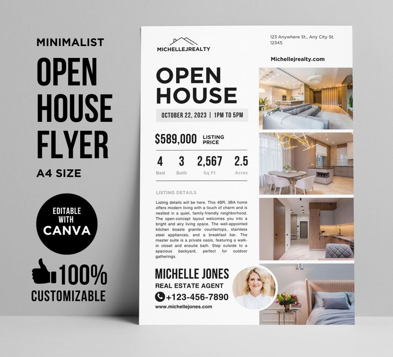 Real Estate Open House Flyer | Open House Flyer | Real Estate Marketing ...